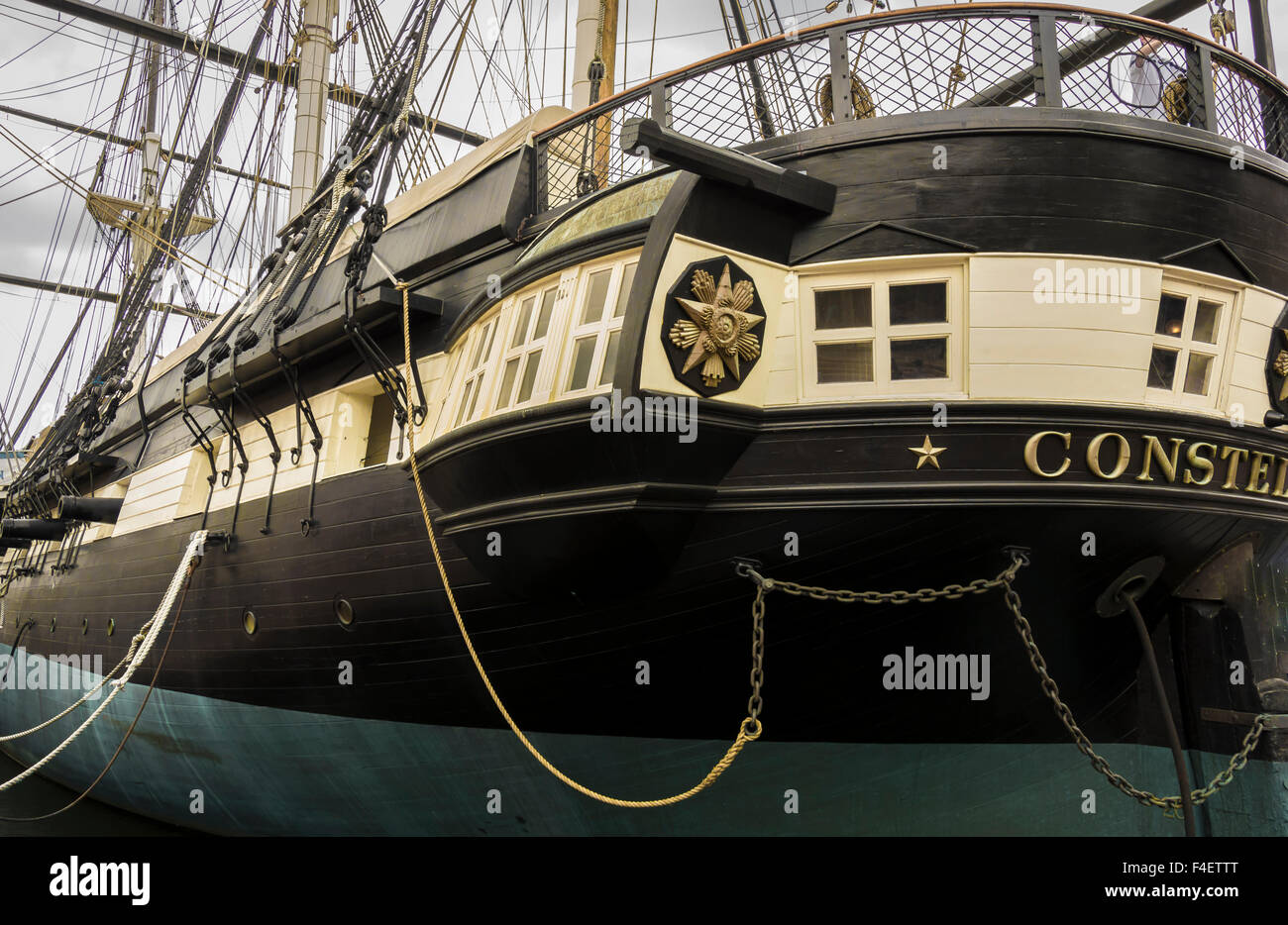 Historic USS Constellation rests at anchor in Baltimore's Inner Harbor ...
