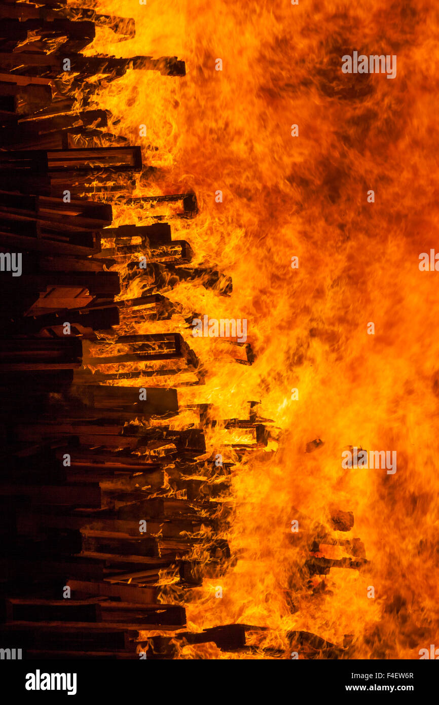 Massachusetts, Cape Ann, Rockport, Fourth of July Bonfire Stock Photo ...
