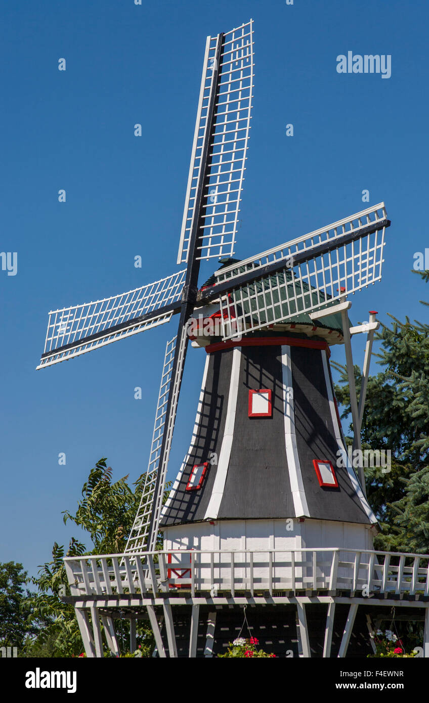 Small windmill with typical Dutch architecture at Nelis' Dutch Village ...