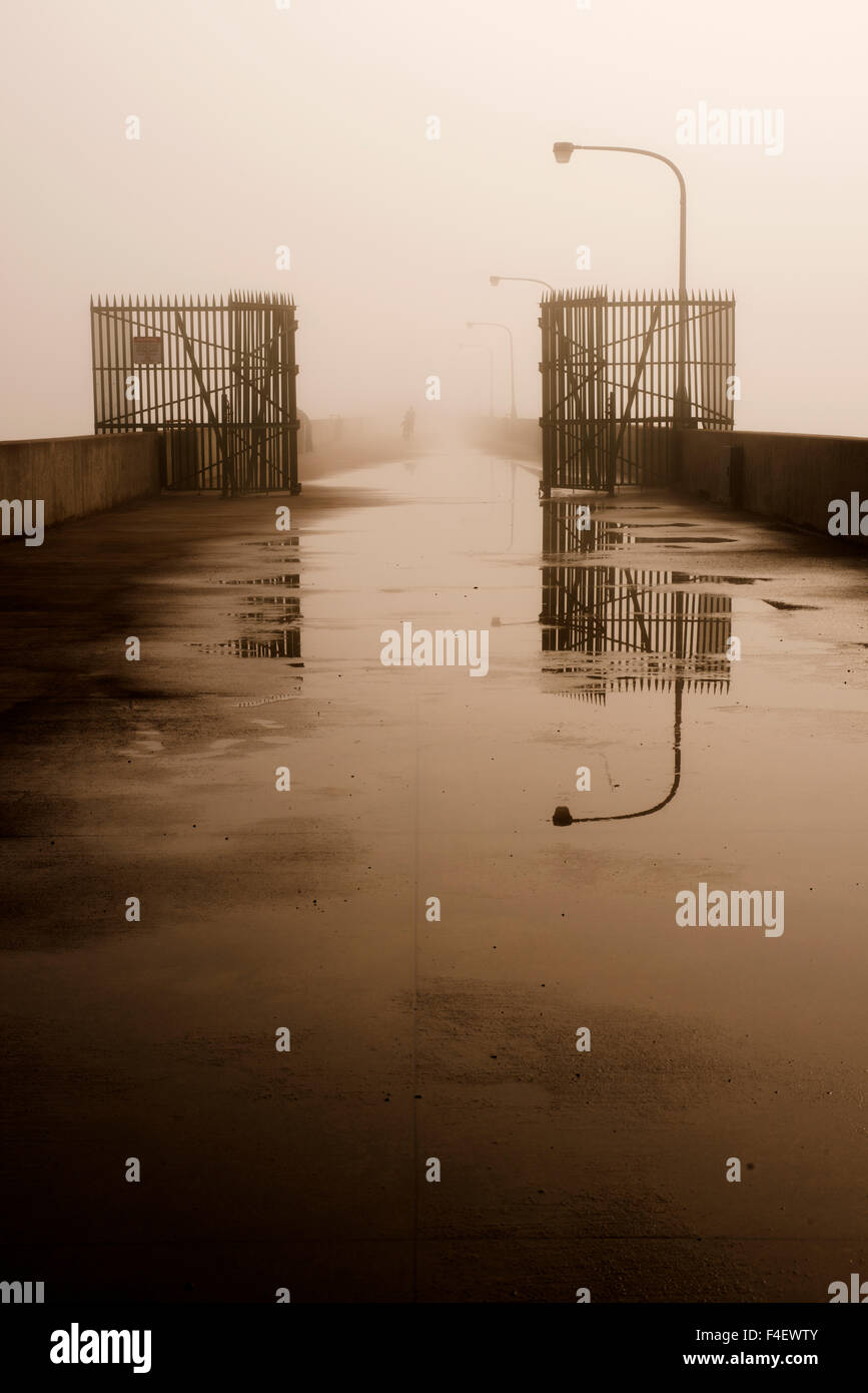 Minnesota, Duluth, Canal Park, Ship Canal in Fog (Large format sizes ...