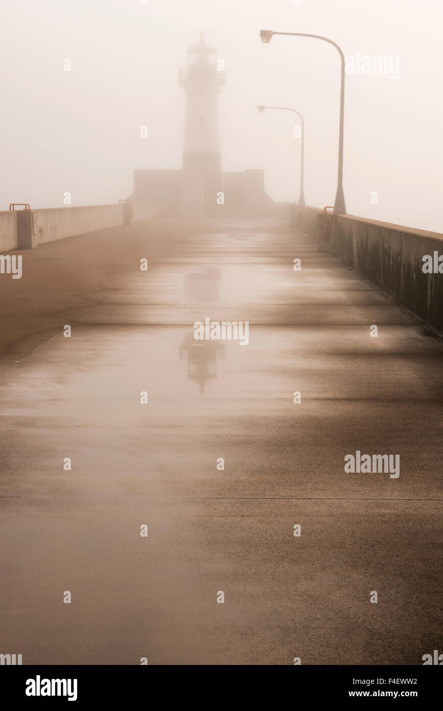 Minnesota, Duluth, Canal Park, Ship Canal in Fog (Large format sizes ...