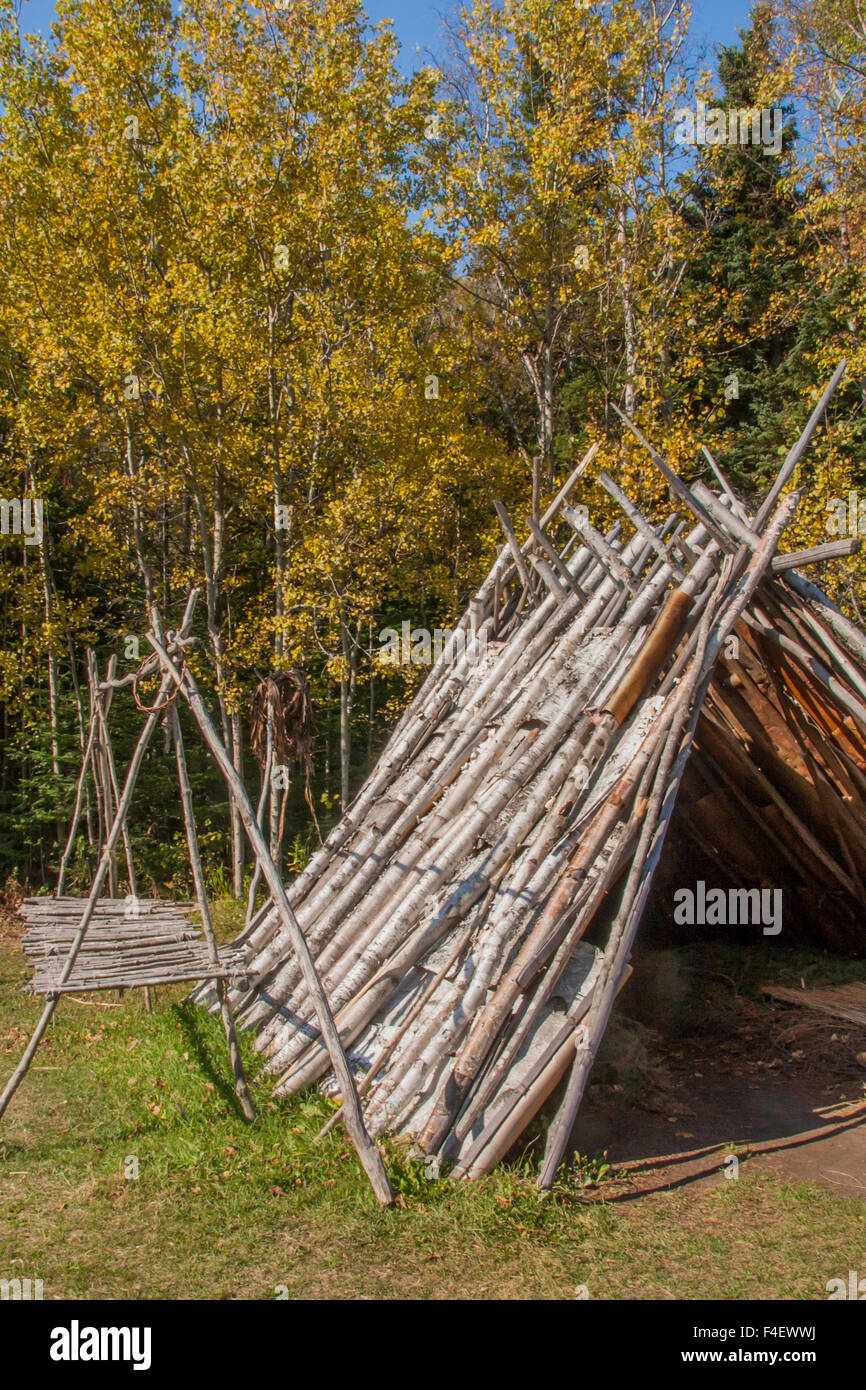 Birch bark wigwam hi-res stock photography and images - Alamy