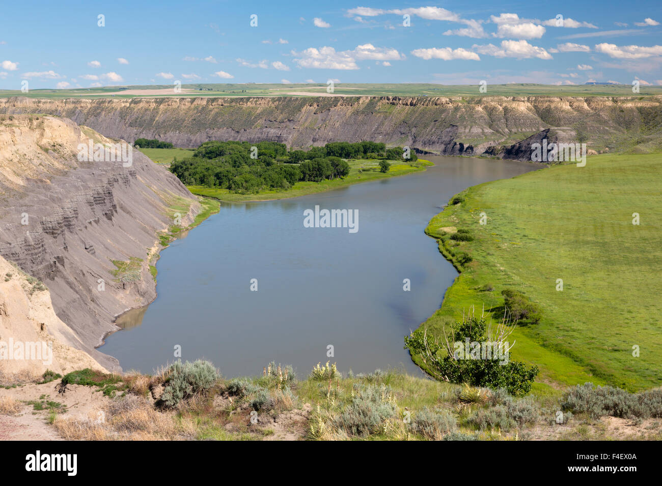 USA, Montana, Chouteau County, view of Missouri River Stock Photo - Alamy