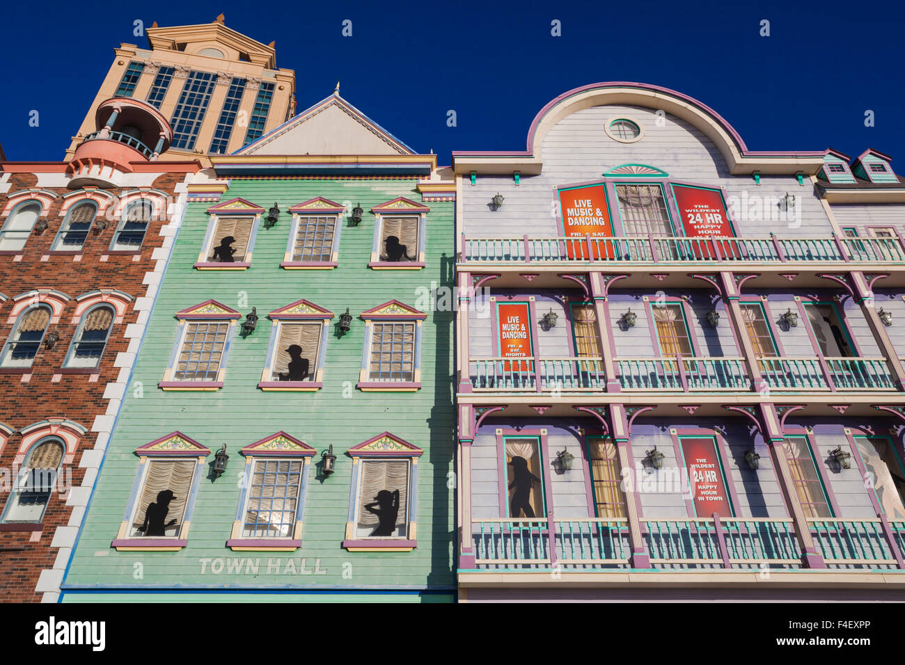 USA, New Jersey, Atlantic City, boardwalk buildings, morning Stock ...
