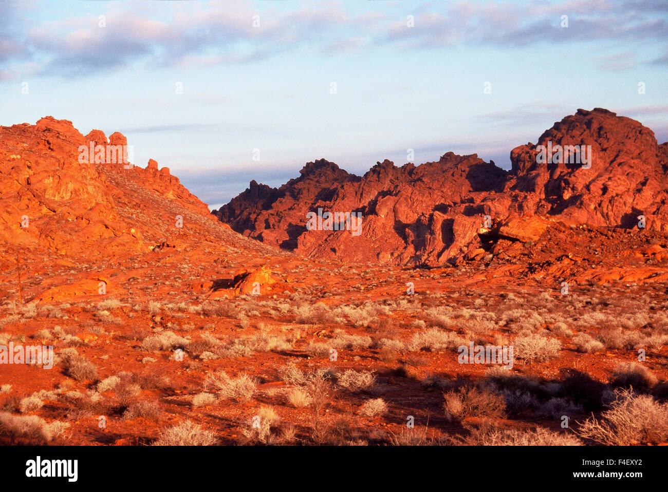 USA, Nevada, Overton, Valley of Fire State Park, wind and water ...