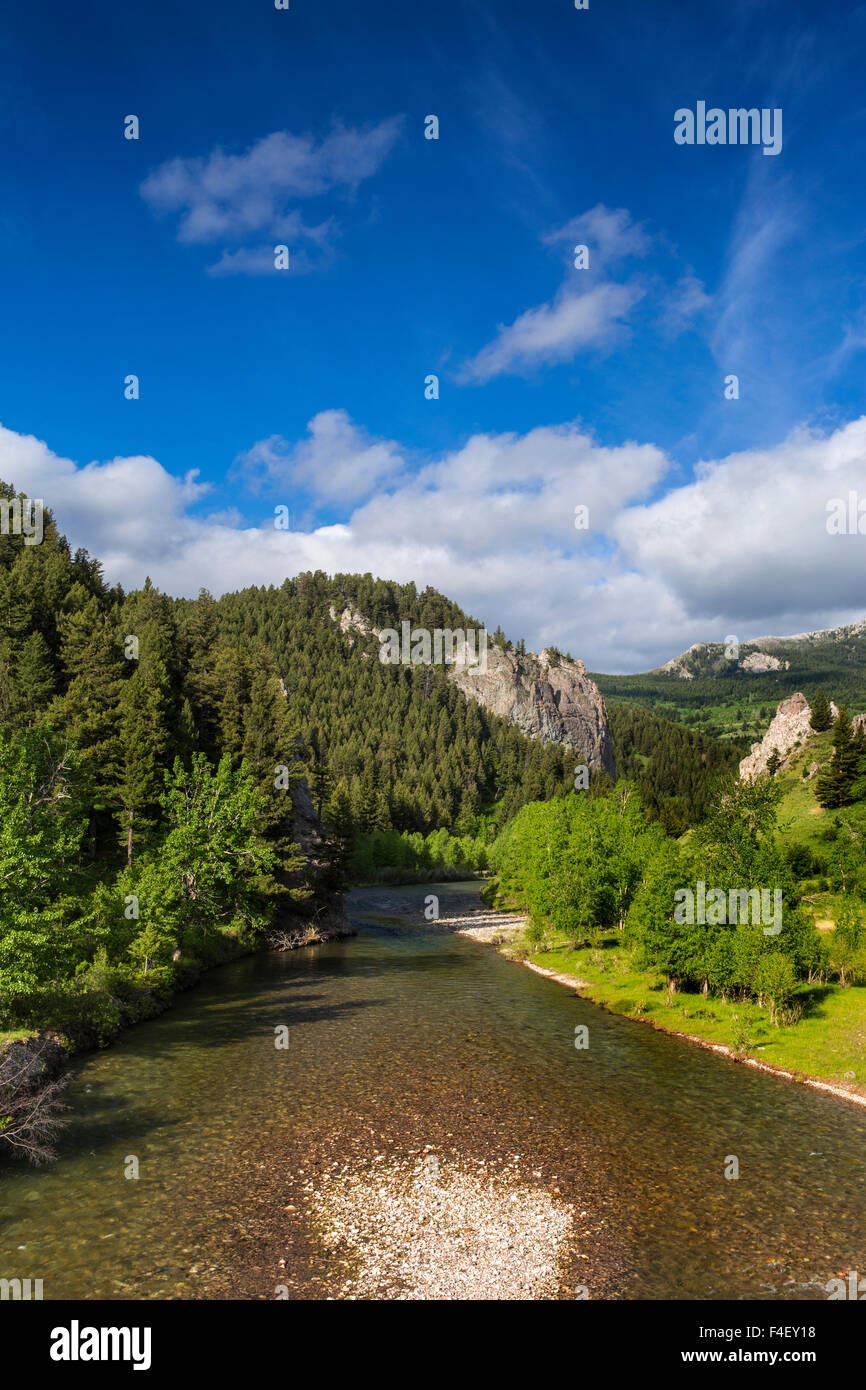 The Dearborn River in the Lewis and Clark National Forest, Montana, USA ...