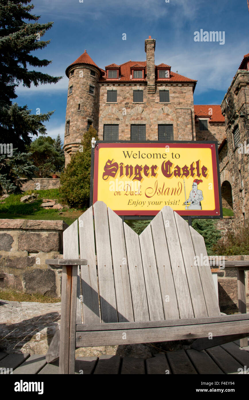 New York, St. Lawrence Seaway, Thousand Islands. Historic Singer Castle ...