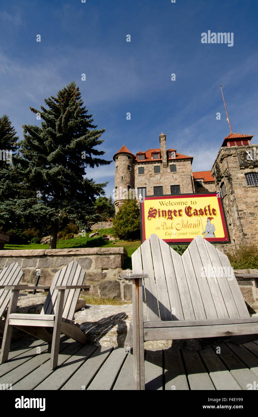 Singer Castle, Dark Island, New York High Resolution Stock Photography ...