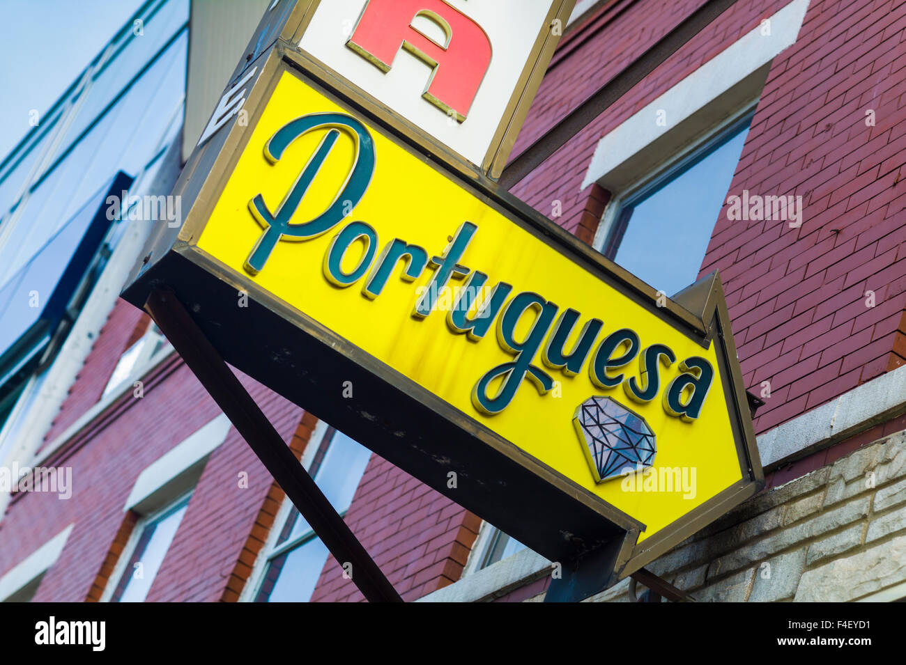 USA, New Jersey, Newark, ironbound District, Portuguese-Spanish area ...