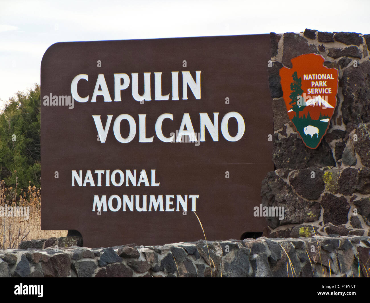 USA, New Mexico, Capulin, Capulin Volcano, a Cinder Cone, Visitor ...