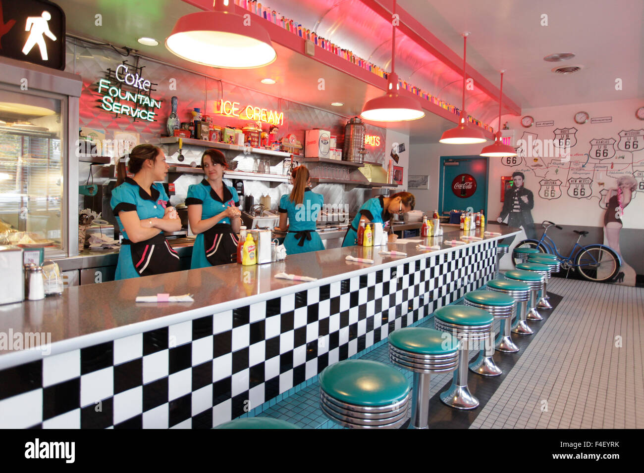 Albuquerque, New Mexico, United States. Route 66 Diner Stock Photo - Alamy