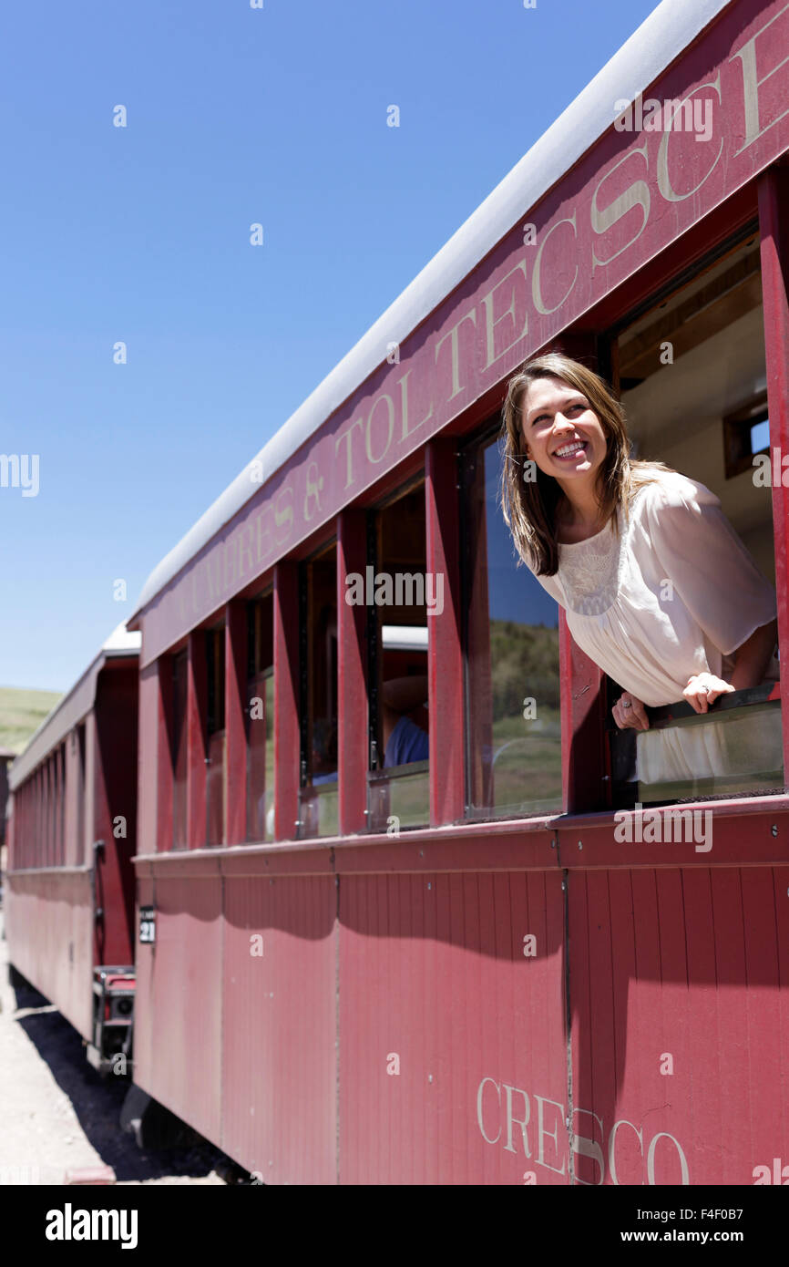 Chama, New Mexico, USA. Old Cumbres and Toltec steam train (MR Stock ...