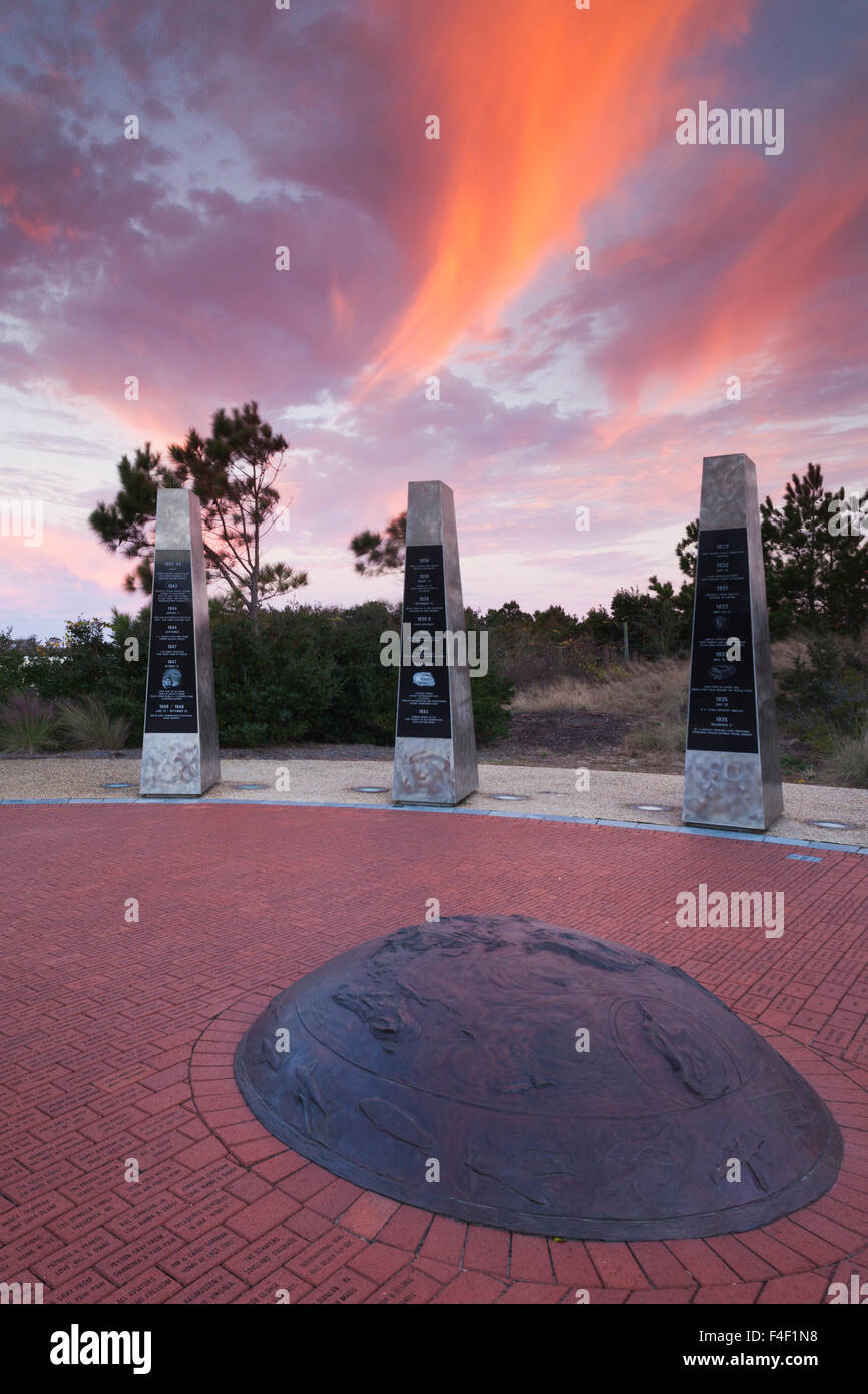 North Carolina, Kitty Hawk, Monument to a Century of Flight, dawn Stock ...