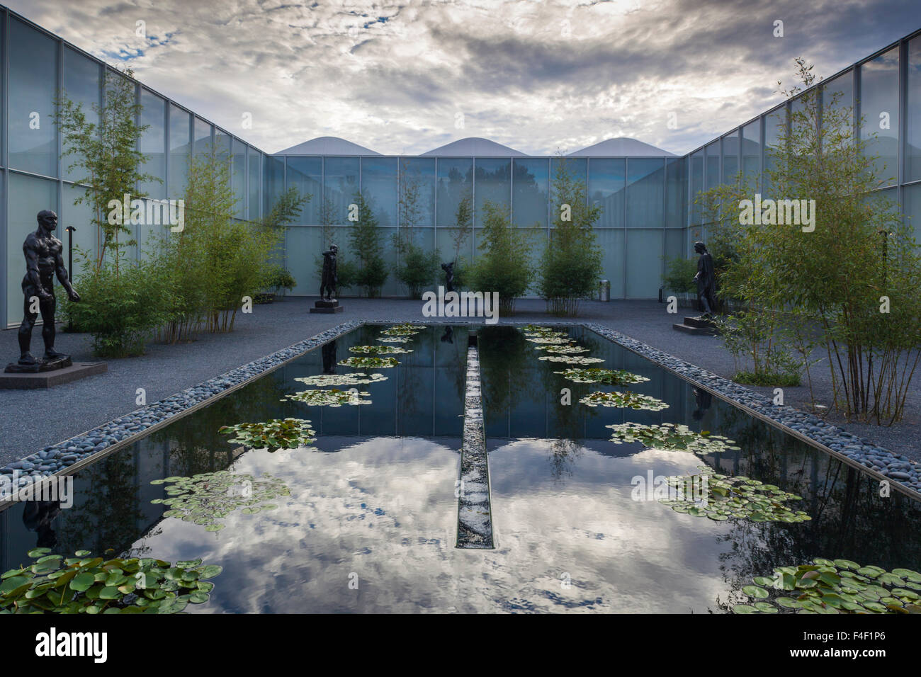 North Carolina, Raleigh, North Carolina Museum of Art, reflecting pool ...