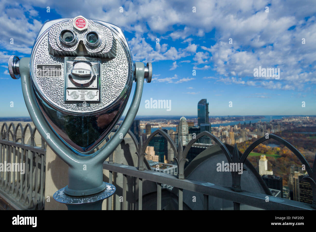 USA, New York, New York City, elevated view of the Upper West Side of ...