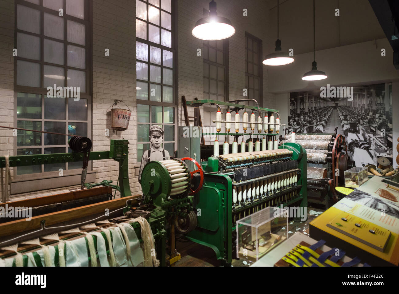 North Carolina, Charlotte, Levine Museum of the New South, cotton display Stock Photo - Alamy