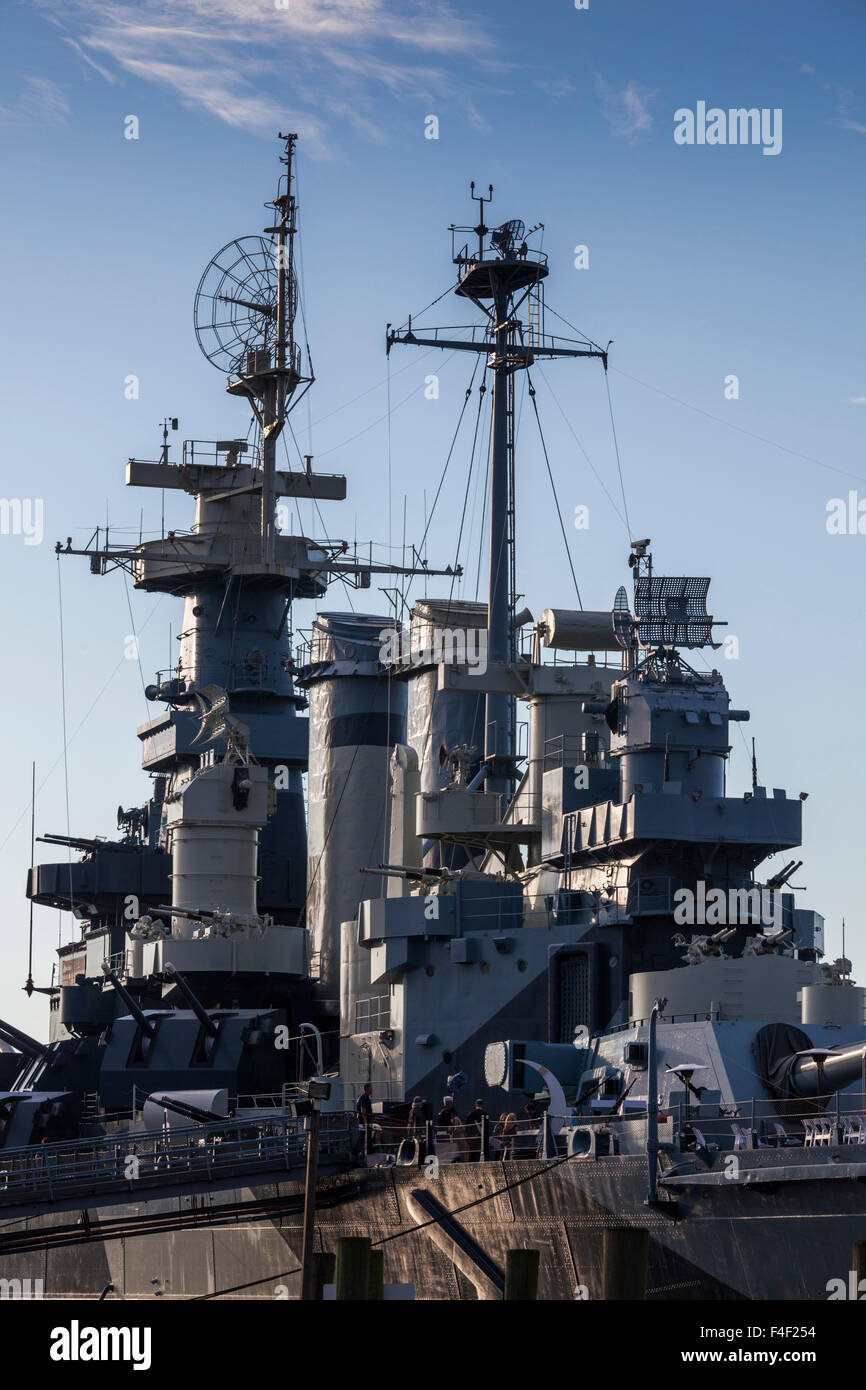North Carolina, Wilmington, Battleship USS North Carolina, BB-55, late ...