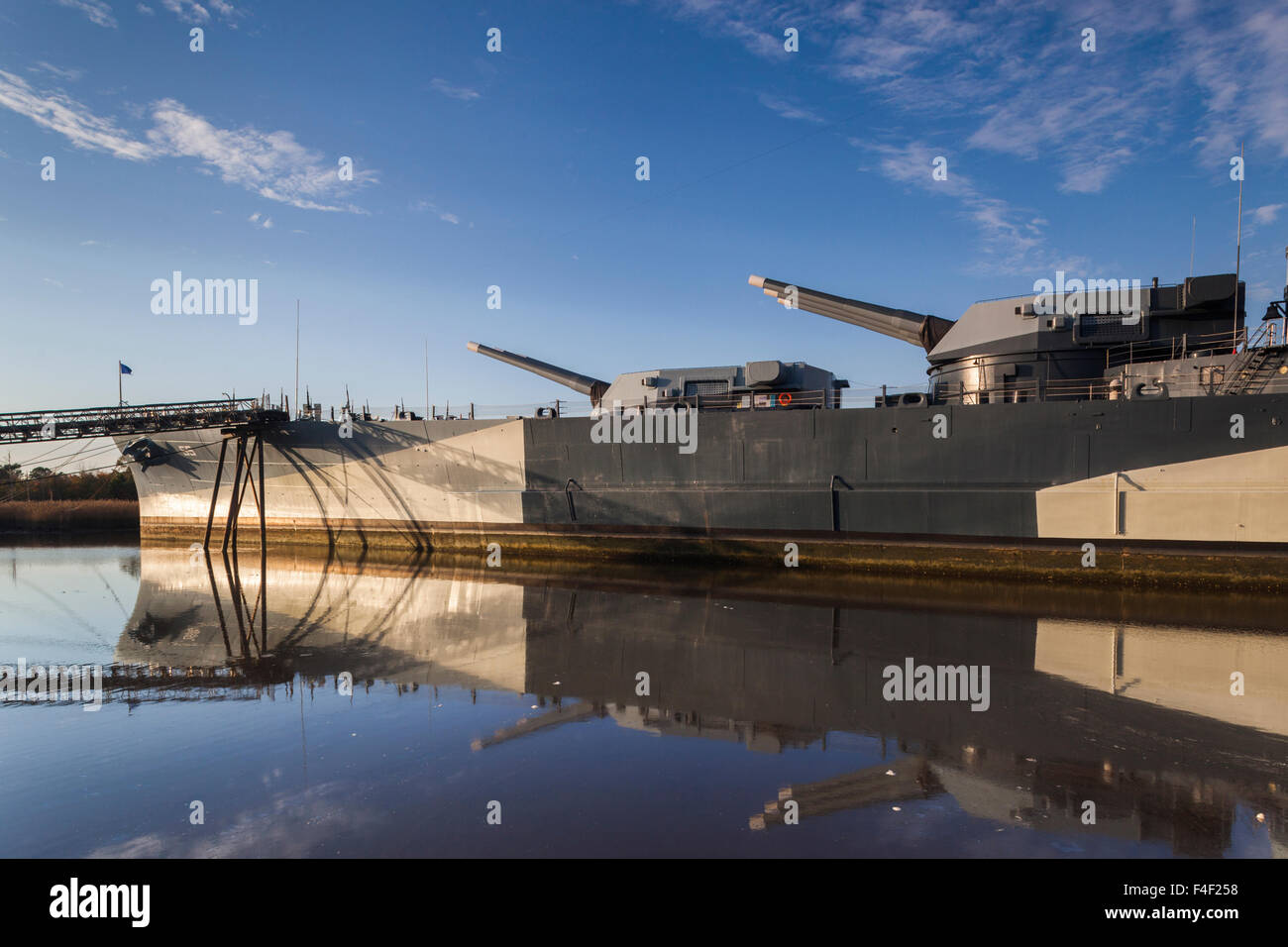 North Carolina, Wilmington, Battleship USS North Carolina, BB-55, late ...