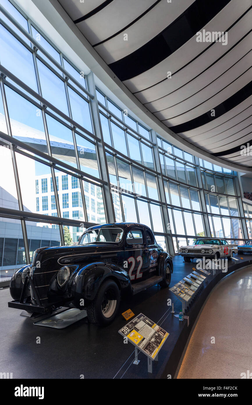 North Carolina, Charlotte, Nascar Hall of Fame, interior, famous racing ...