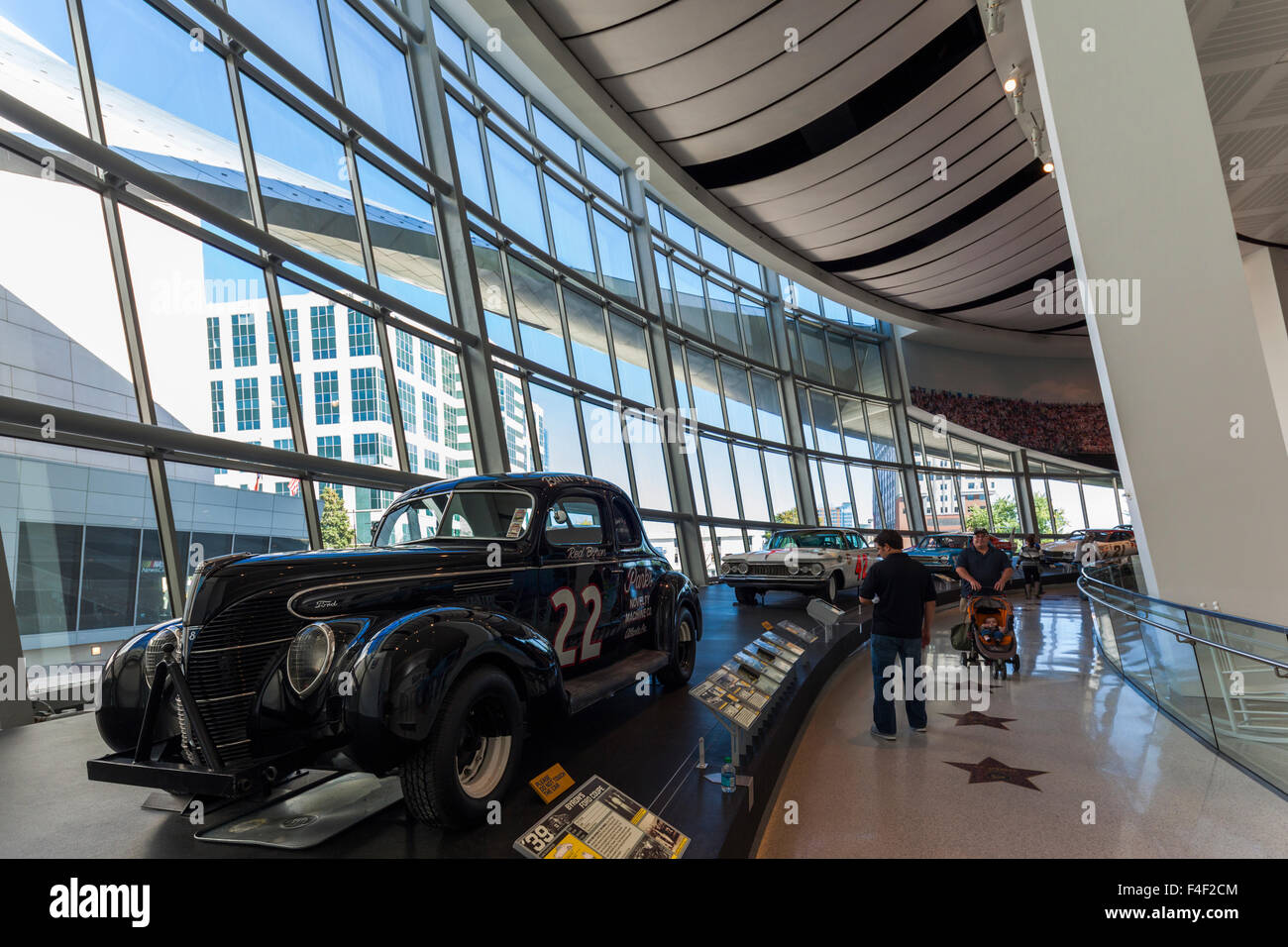 North Carolina, Charlotte, Nascar Hall of Fame, interior, famous racing ...