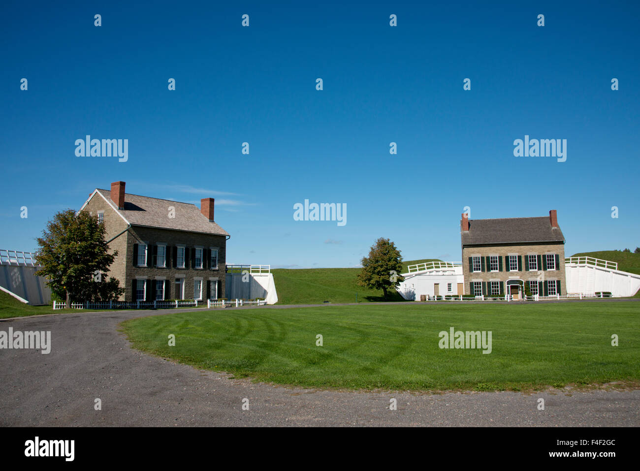 New York, Oswego. Historic Fort Ontario, military barracks. (Large ...