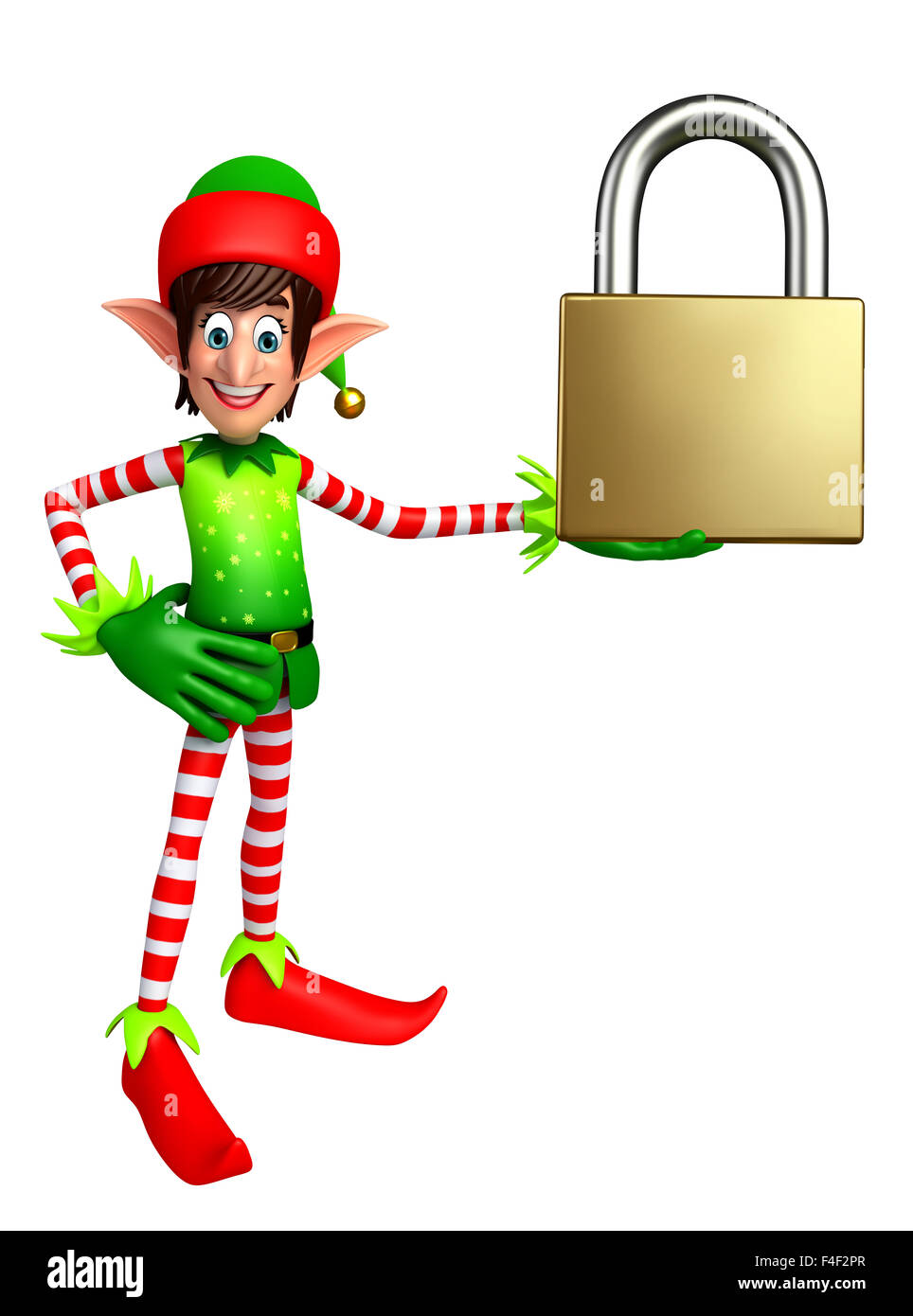 3d rendered illustration of elves with lock Stock Photo - Alamy