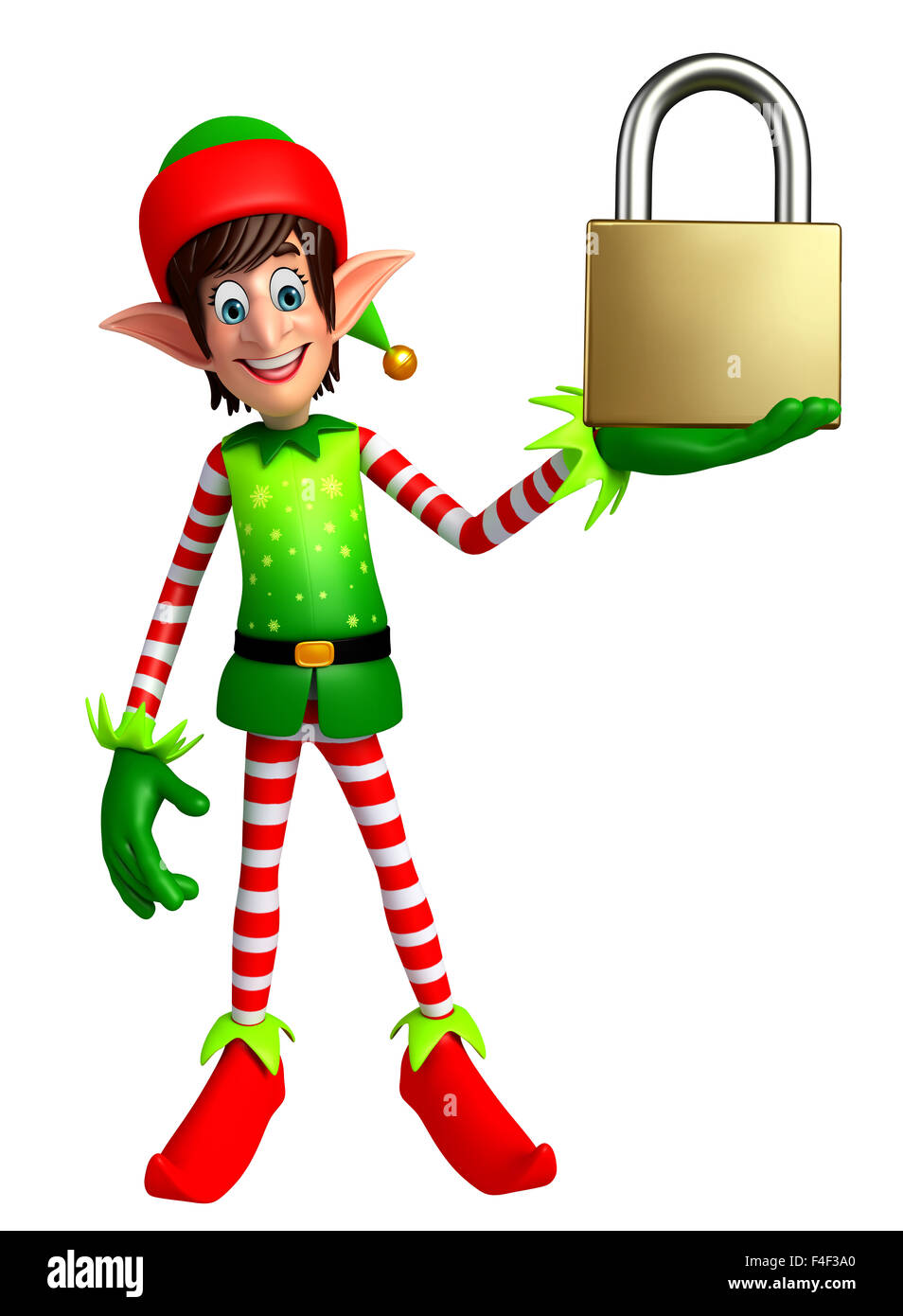 3d rendered illustration of elves with lock Stock Photo - Alamy