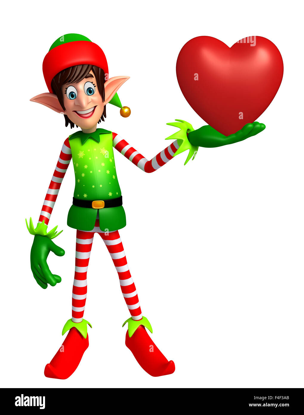 3d rendered illustration of elves with heart shape Stock Photo - Alamy