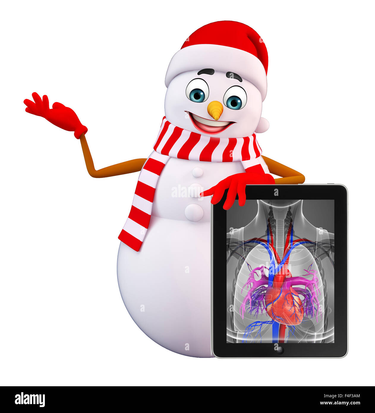 3d rendered illustration of snowman with x-ray Stock Photo - Alamy
