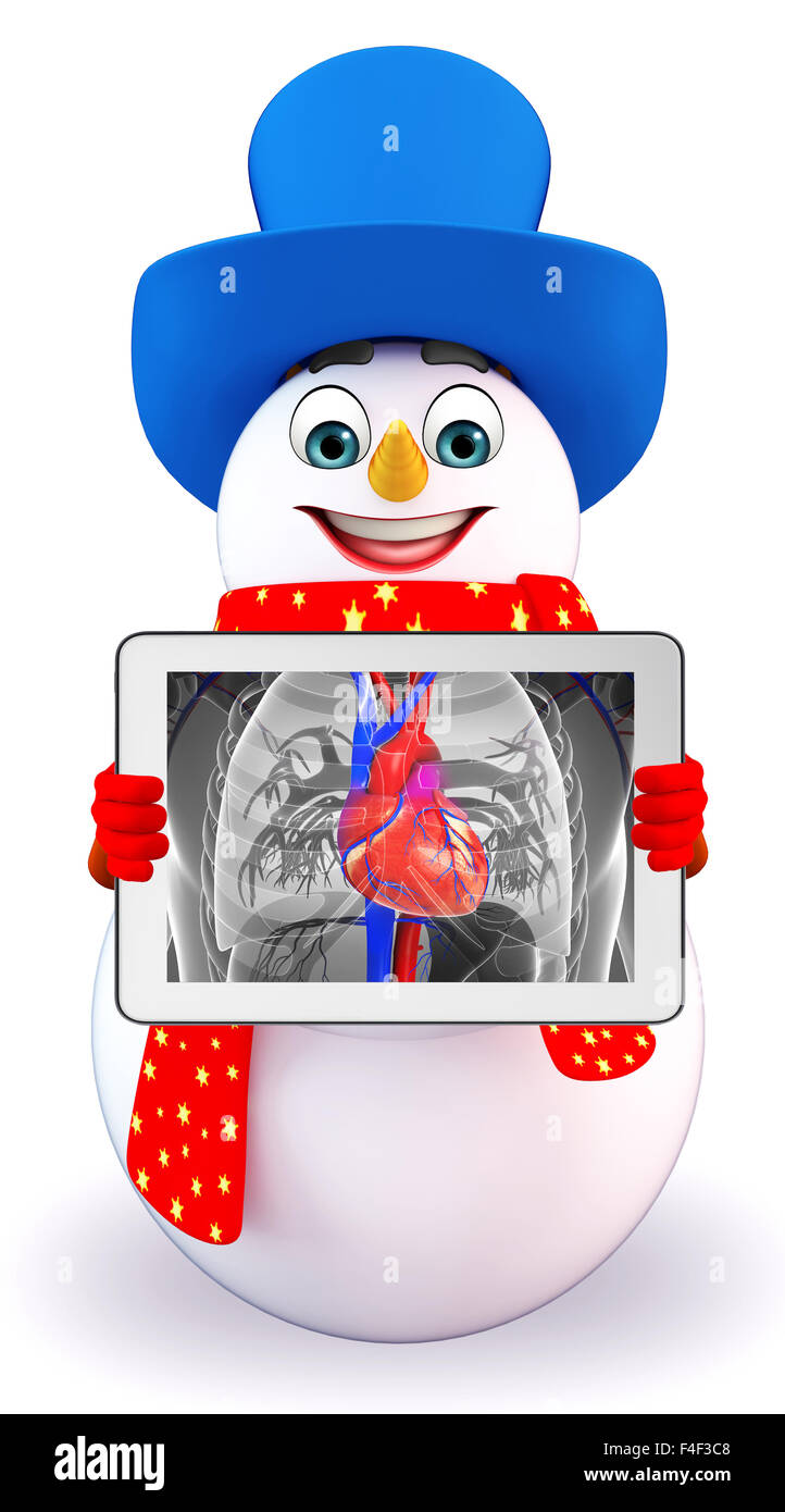 3d rendered illustration of snowman with anatomical x-ray Stock Photo ...