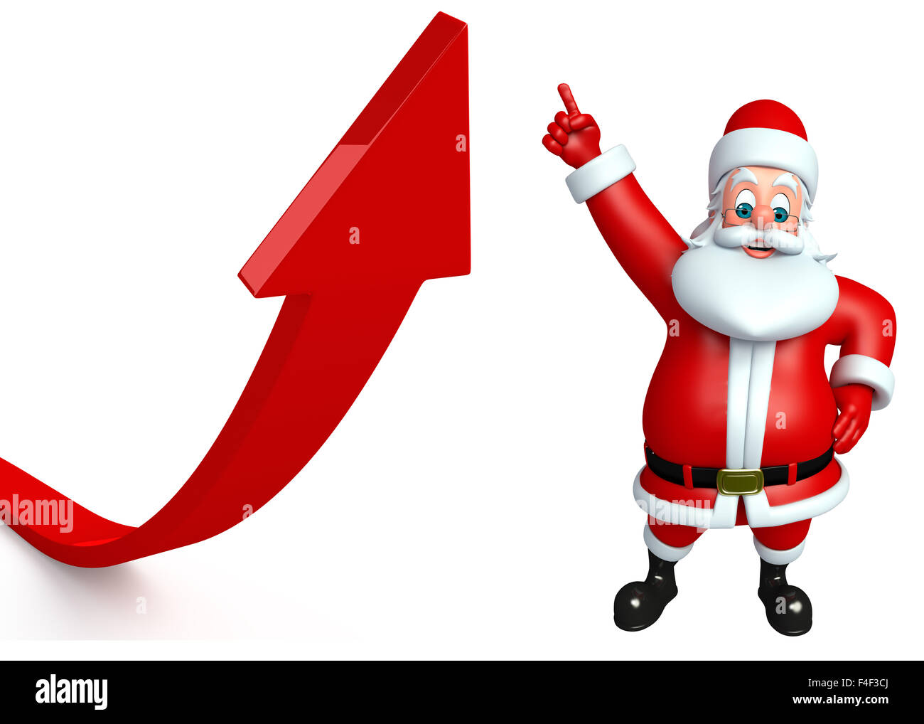 3d rendered illustration of santa claus with arrows Stock Photo - Alamy