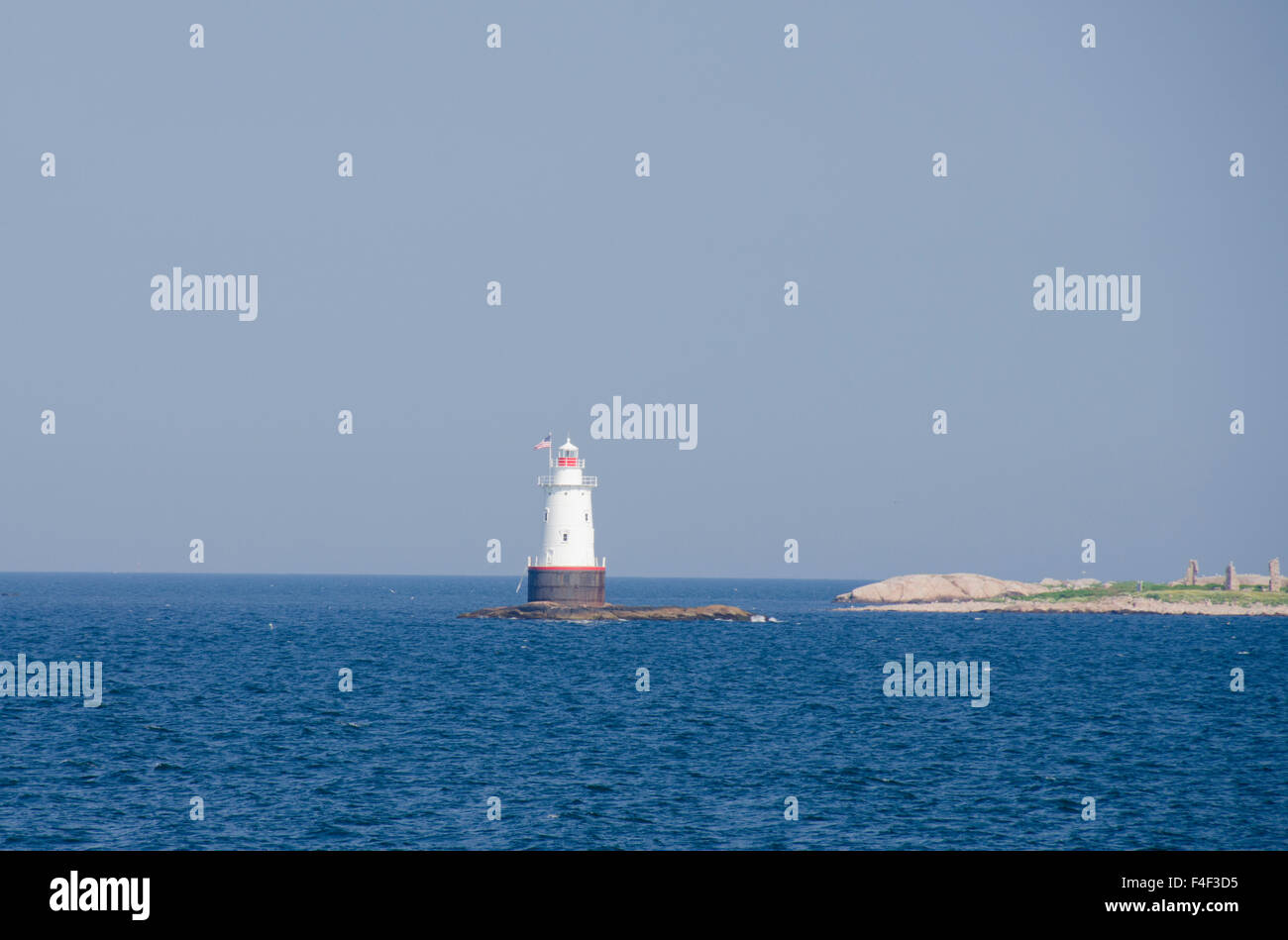 Rhode Island, Little Compton, Sakonnet River. Sakonnet Point Light aka ...