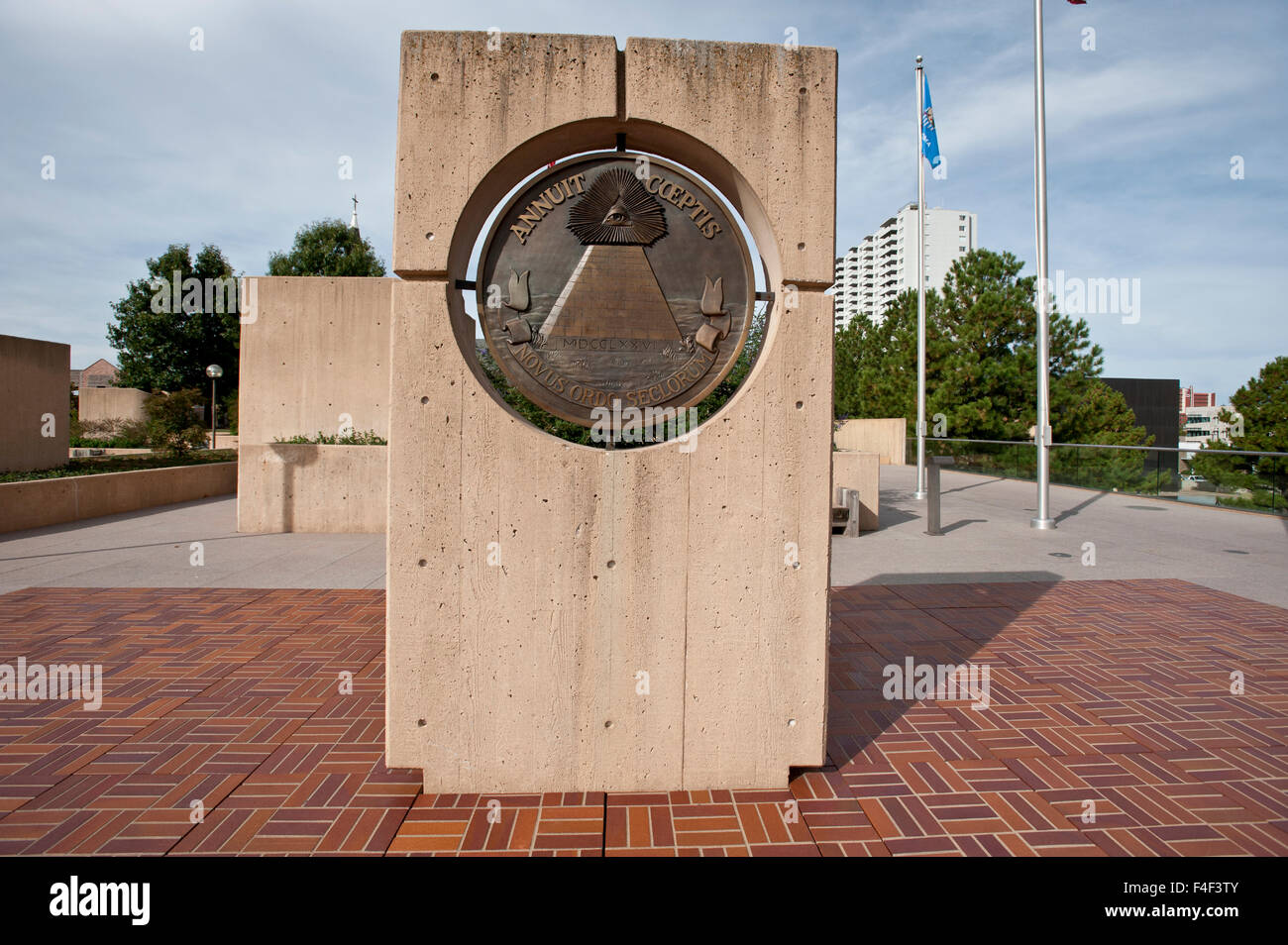 USA, Oklahoma, Oklahoma City, Alfred P. Murrah Federal Building Plaza ...