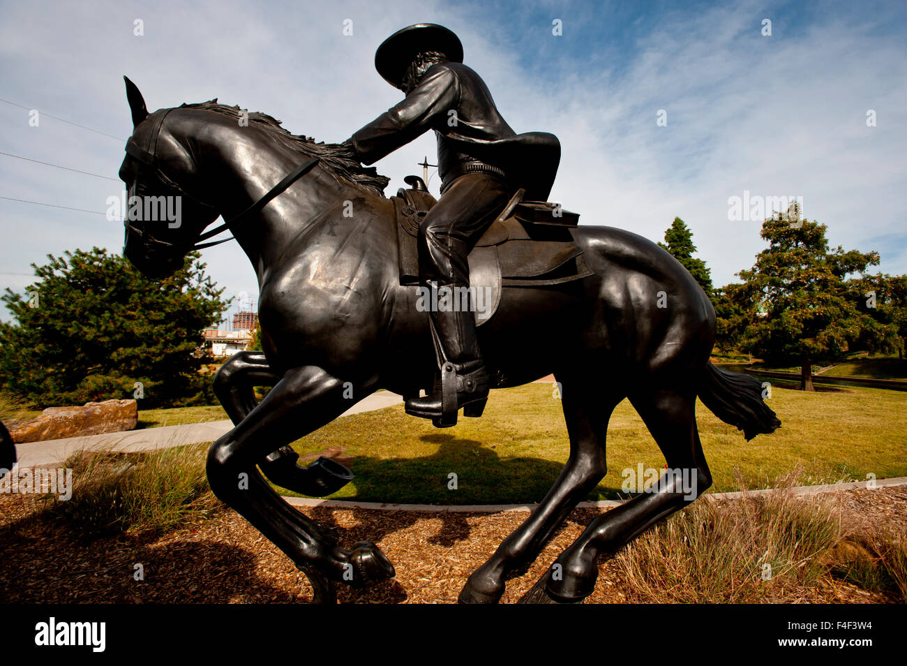 USA, Oklahoma, Oklahoma City, Centennial Land Run Monument, Larger than ...