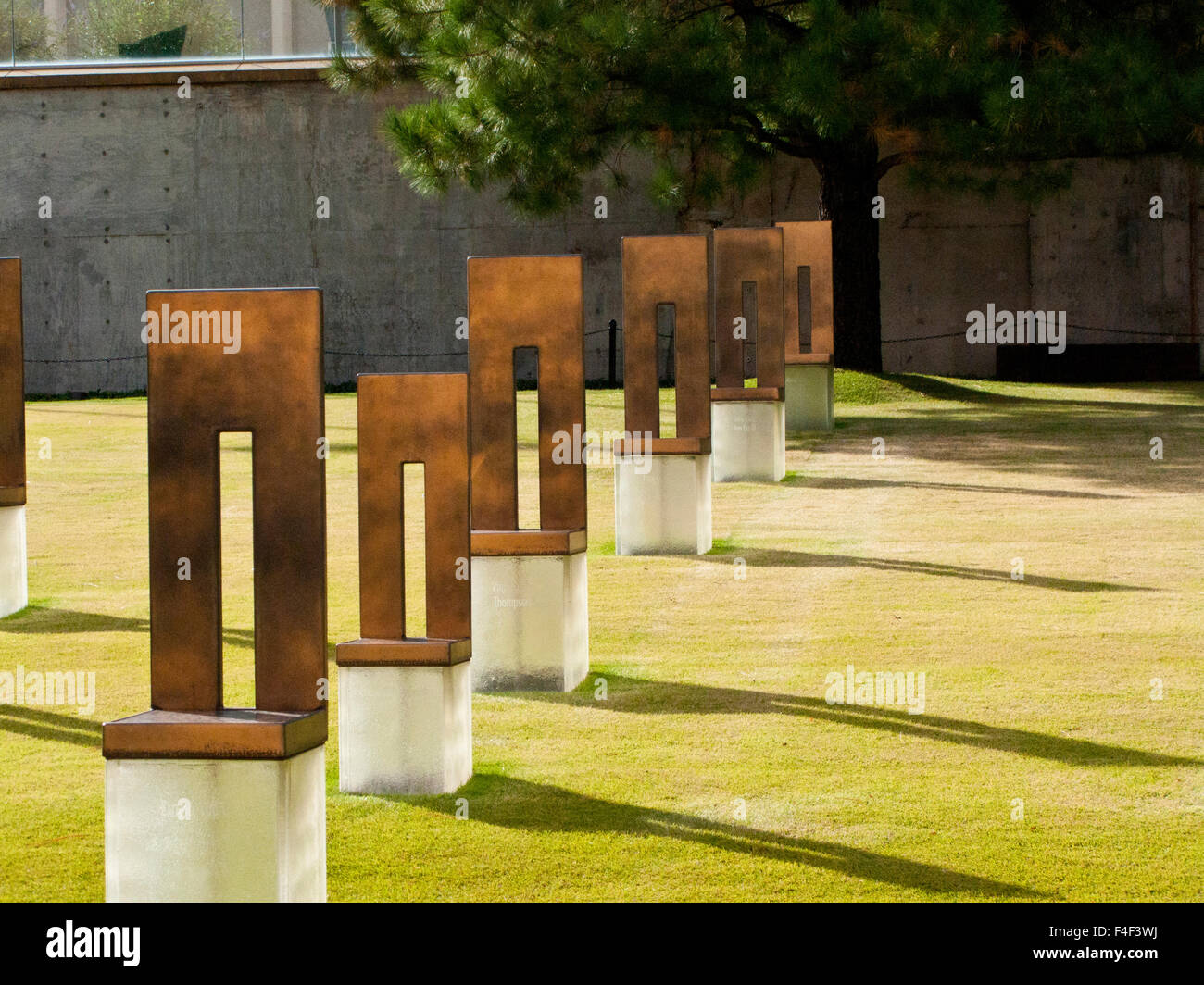 Oklahoma city bombing memorial chairs hi-res stock photography and ...