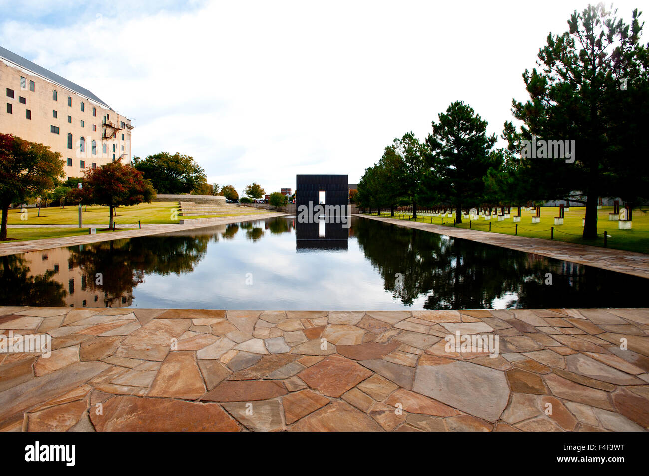 USA, Oklahoma, Oklahoma City, Murrah Federal Building Memorial, Gates ...