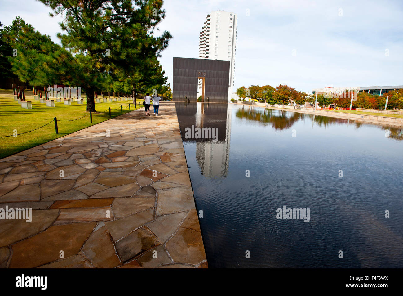 USA, Oklahoma, Oklahoma City, Murrah Federal Building Memorial, Gates ...