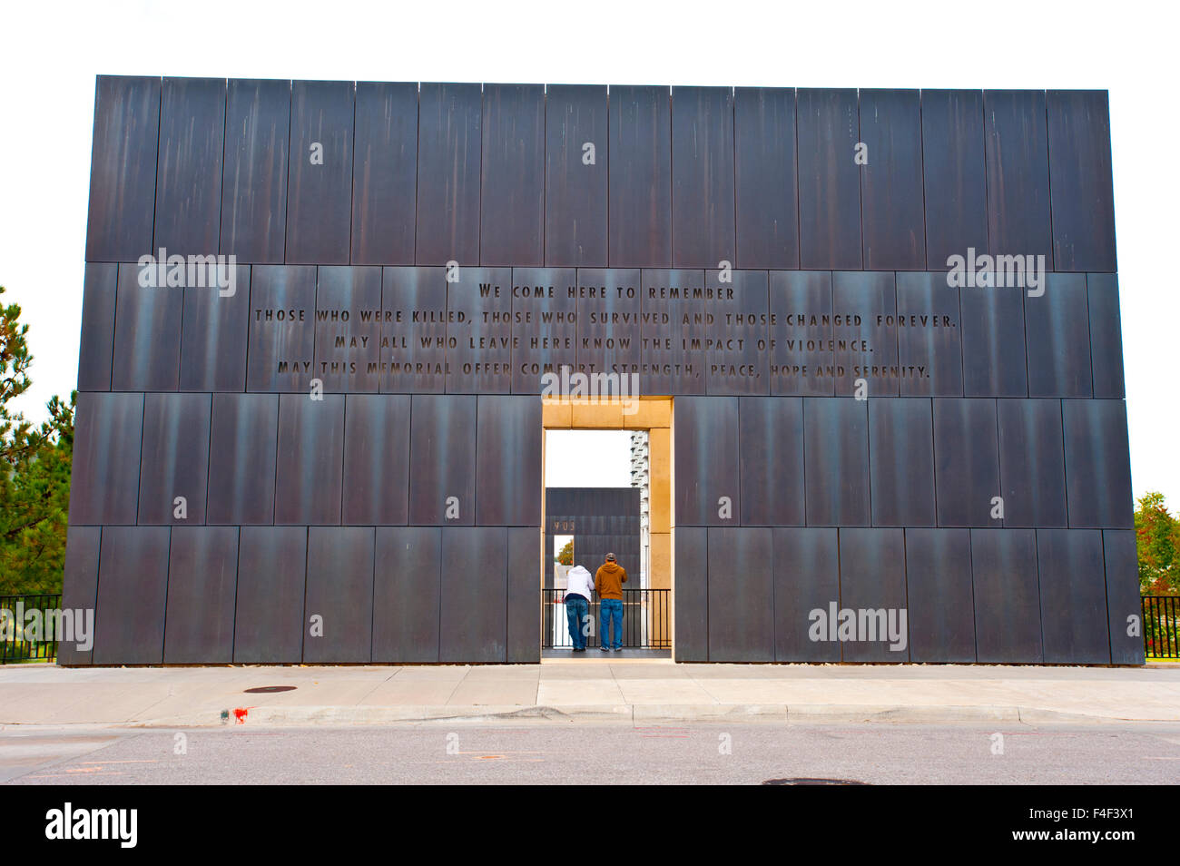 USA, Oklahoma, Oklahoma City, Murrah Federal Building Memorial, Gates ...
