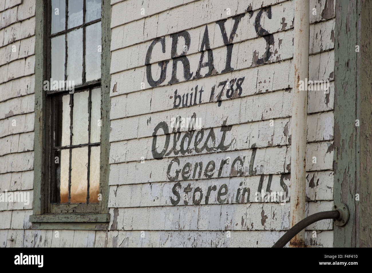 Rhode Island, Adamsville, Gray's General Store, oldest general store in the b. 1768 Stock Photo ...