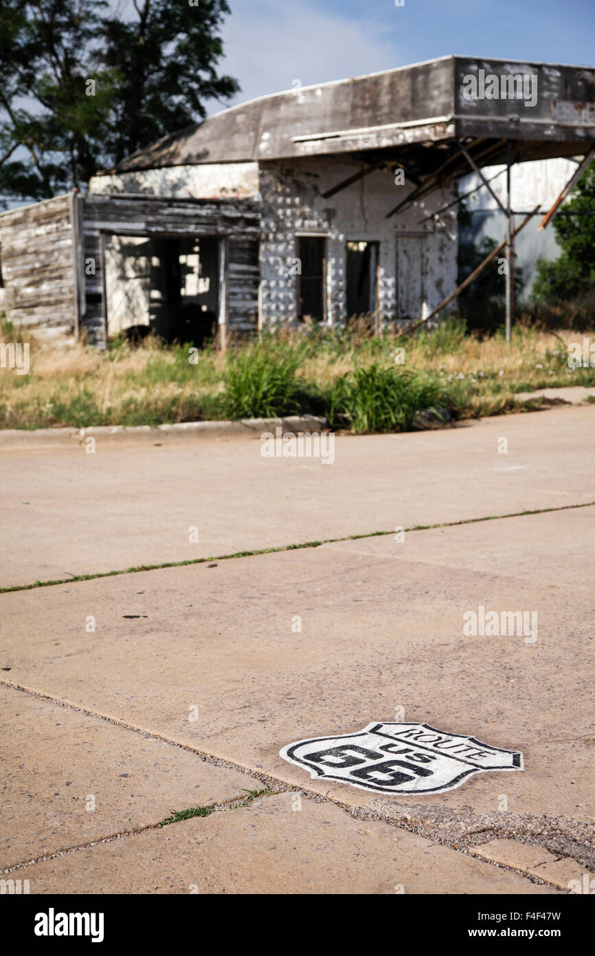 Texola, Texas Oklahoma border, USA. Route 66 Stock Photo - Alamy