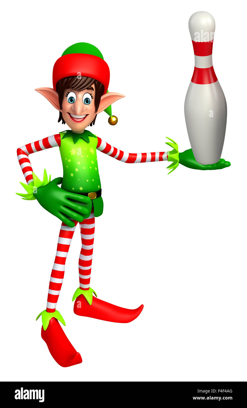 3d rendered illustration of elves with juggling club Stock Photo - Alamy