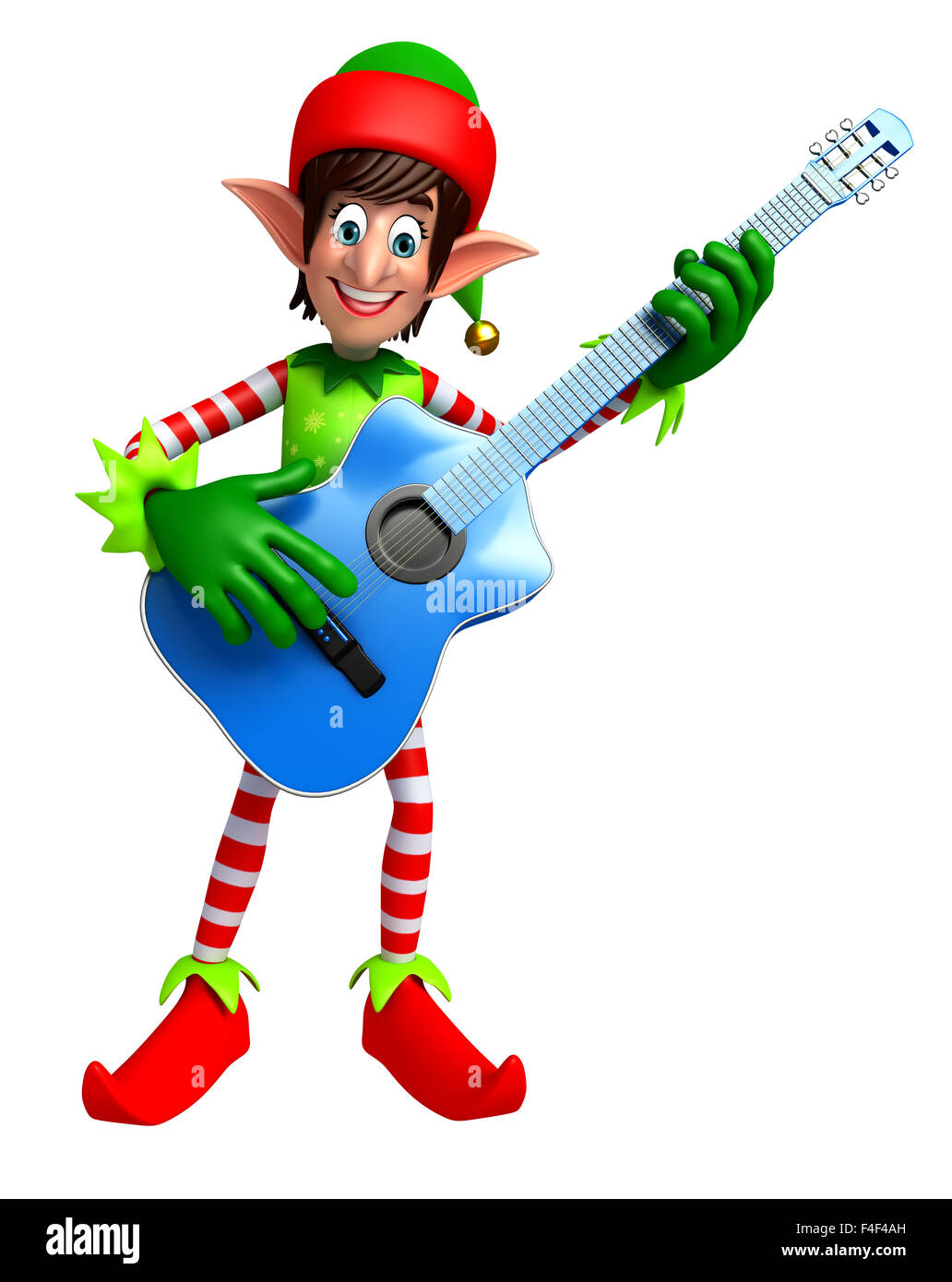 3d rendered illustration of elves with guitar Stock Photo - Alamy