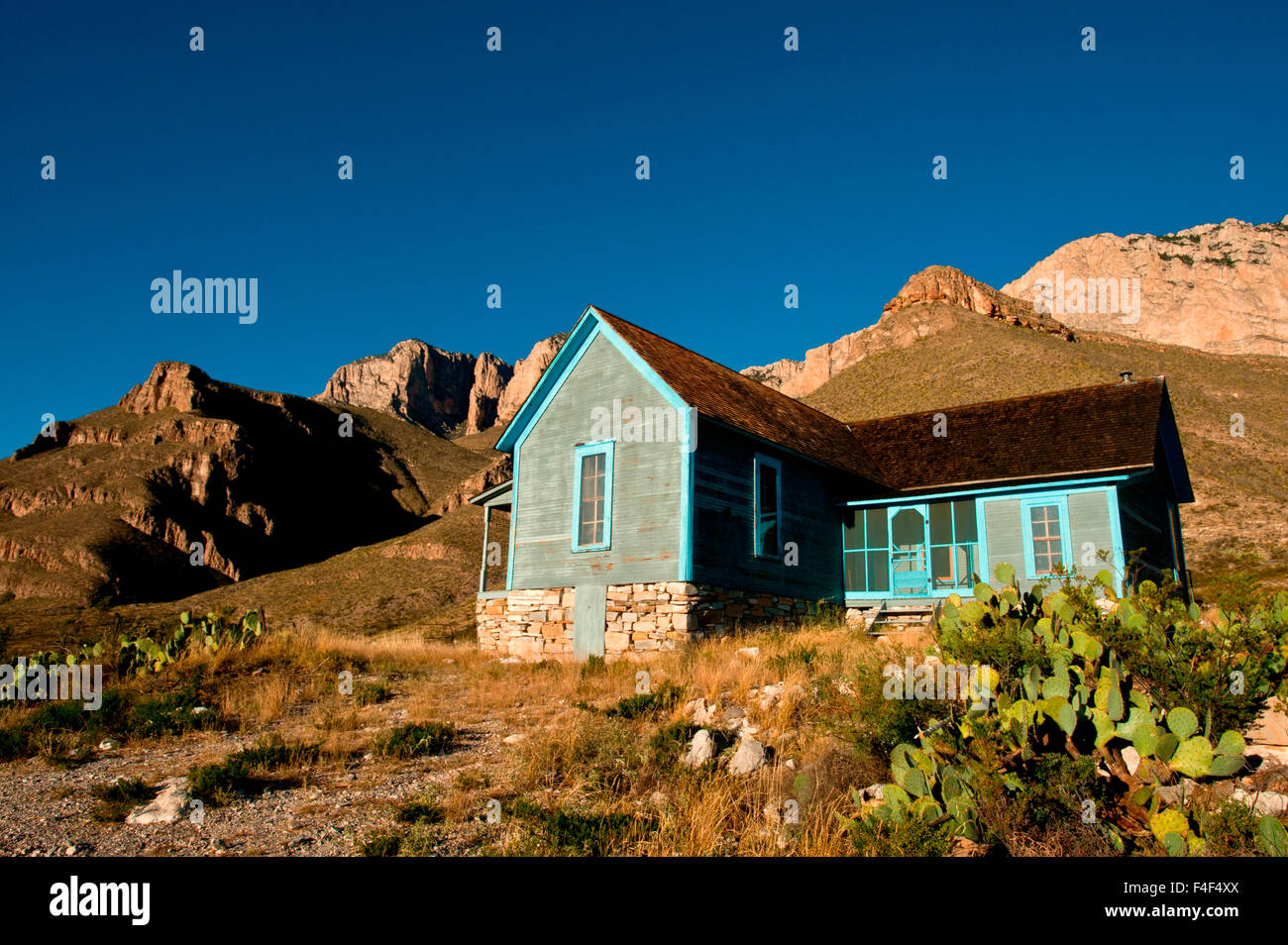 USA. Texas, Guadalupe Mountain National Park, Restored Williams Ranch ...