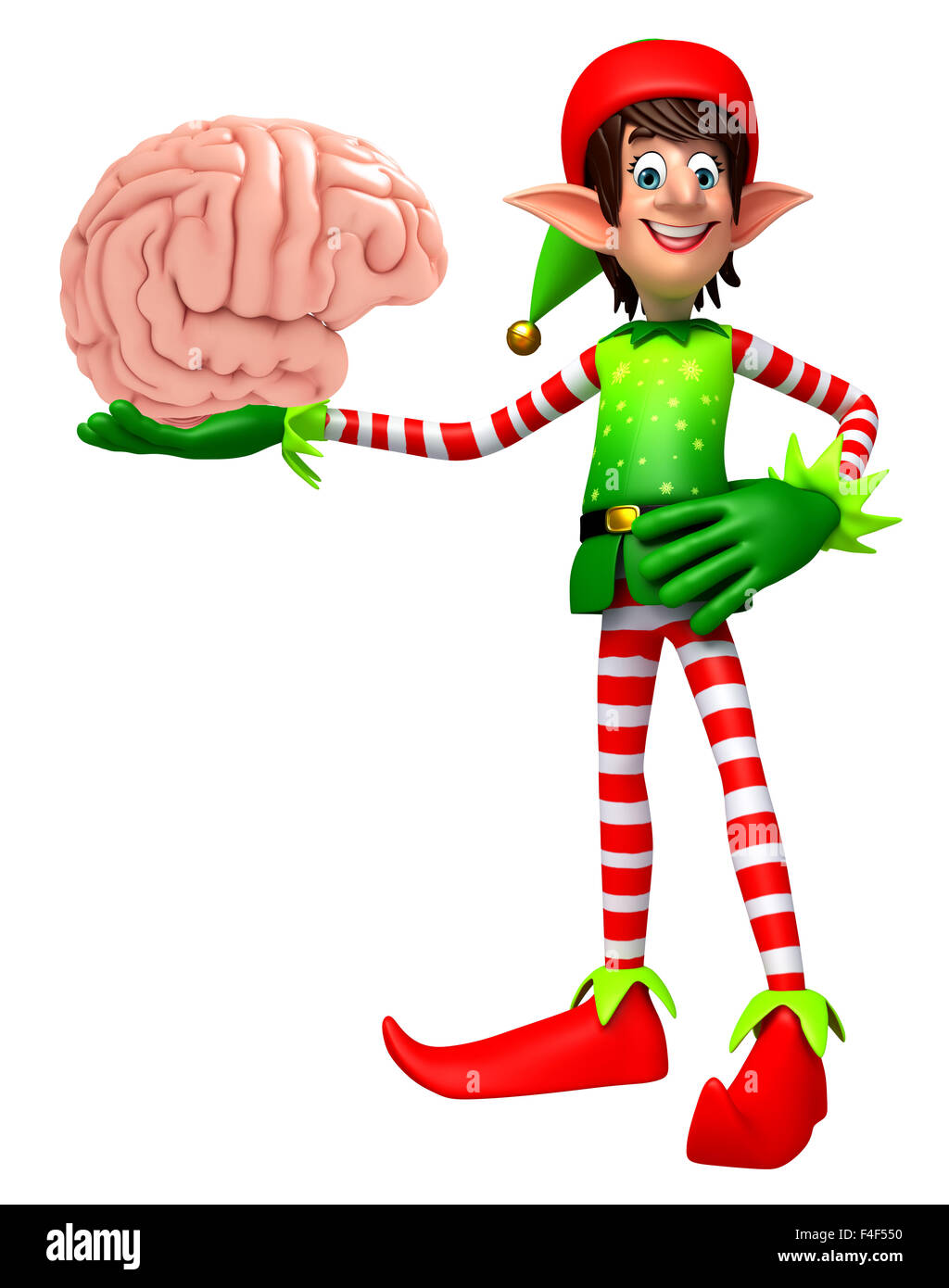 3d rendered illustration of elves with brain Stock Photo - Alamy
