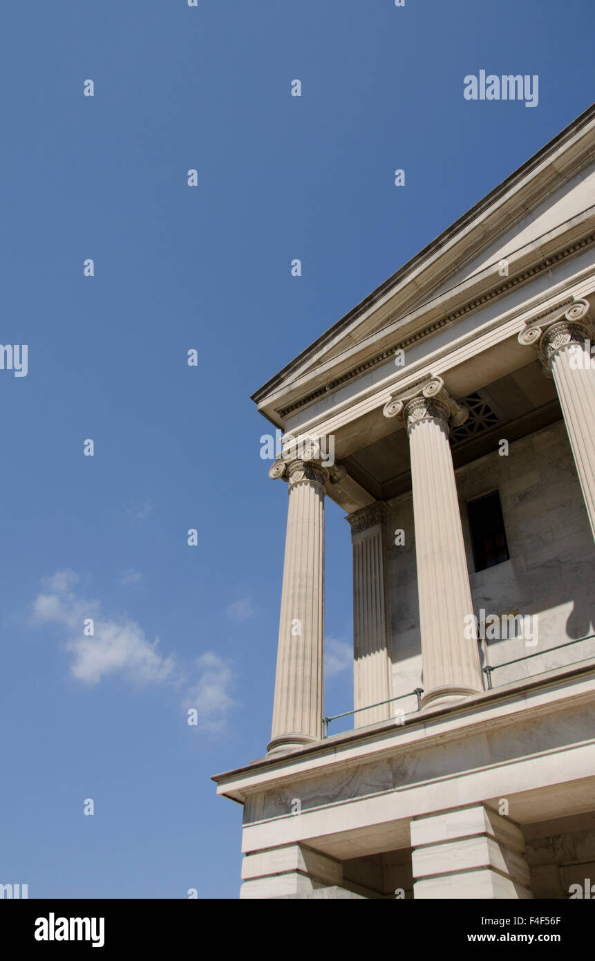 Tennessee, Nashville. Historic Tennessee State Capitol building, circa ...