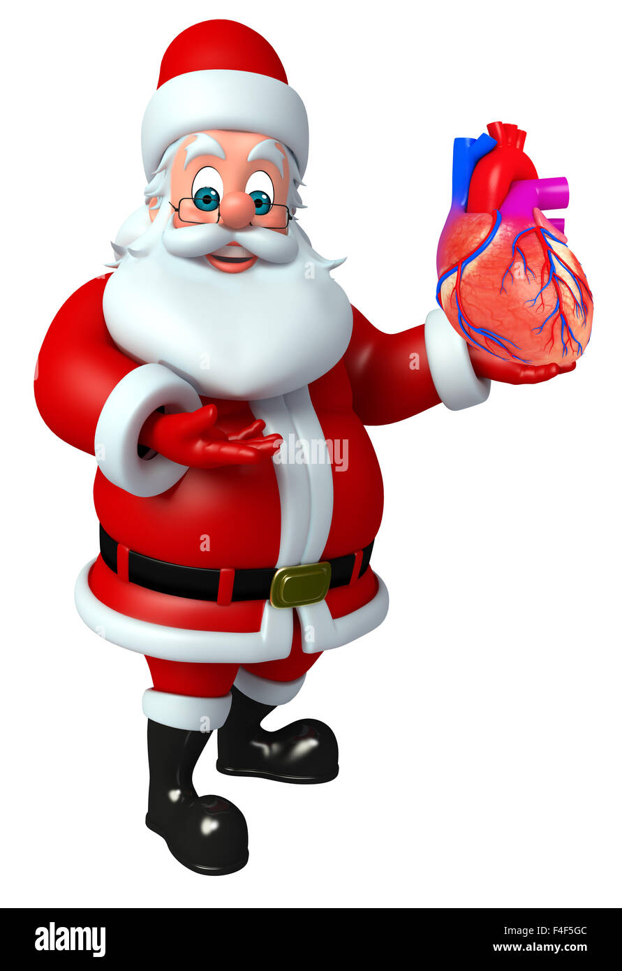 Santa claus heart christmas Cut Out Stock Images & Pictures - Alamy
