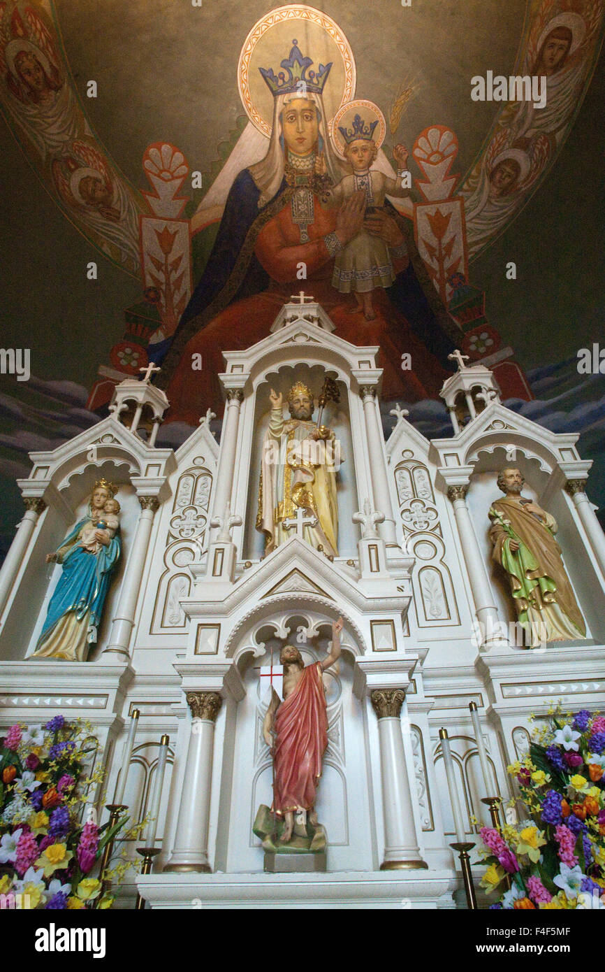 Chancel of St. Nicholas Croatian Catholic Church famed for its murals ...