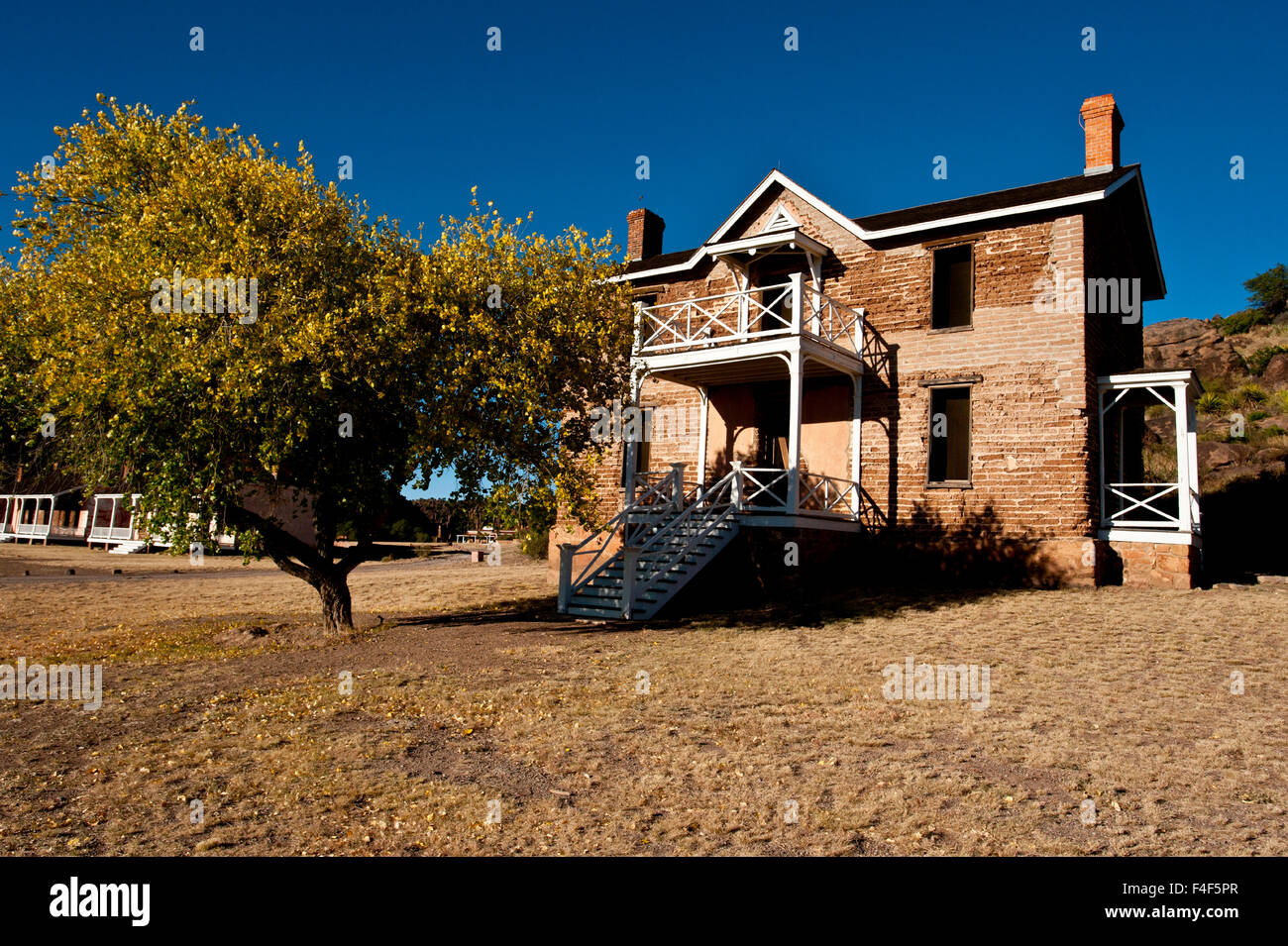 USA, Fort Davis National Historic Site, Texas, Restored Two-Story ...