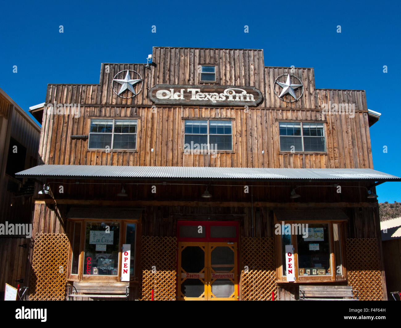 USA, Fort Davis, Texas, Old Texas Inn a Restaurant, with Soda Fountain ...