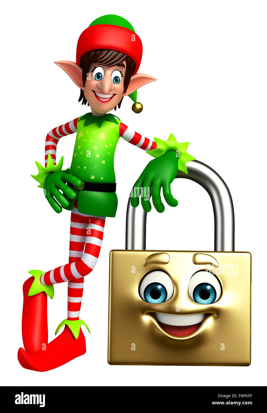 3d rendered illustration of elves with lock Stock Photo - Alamy